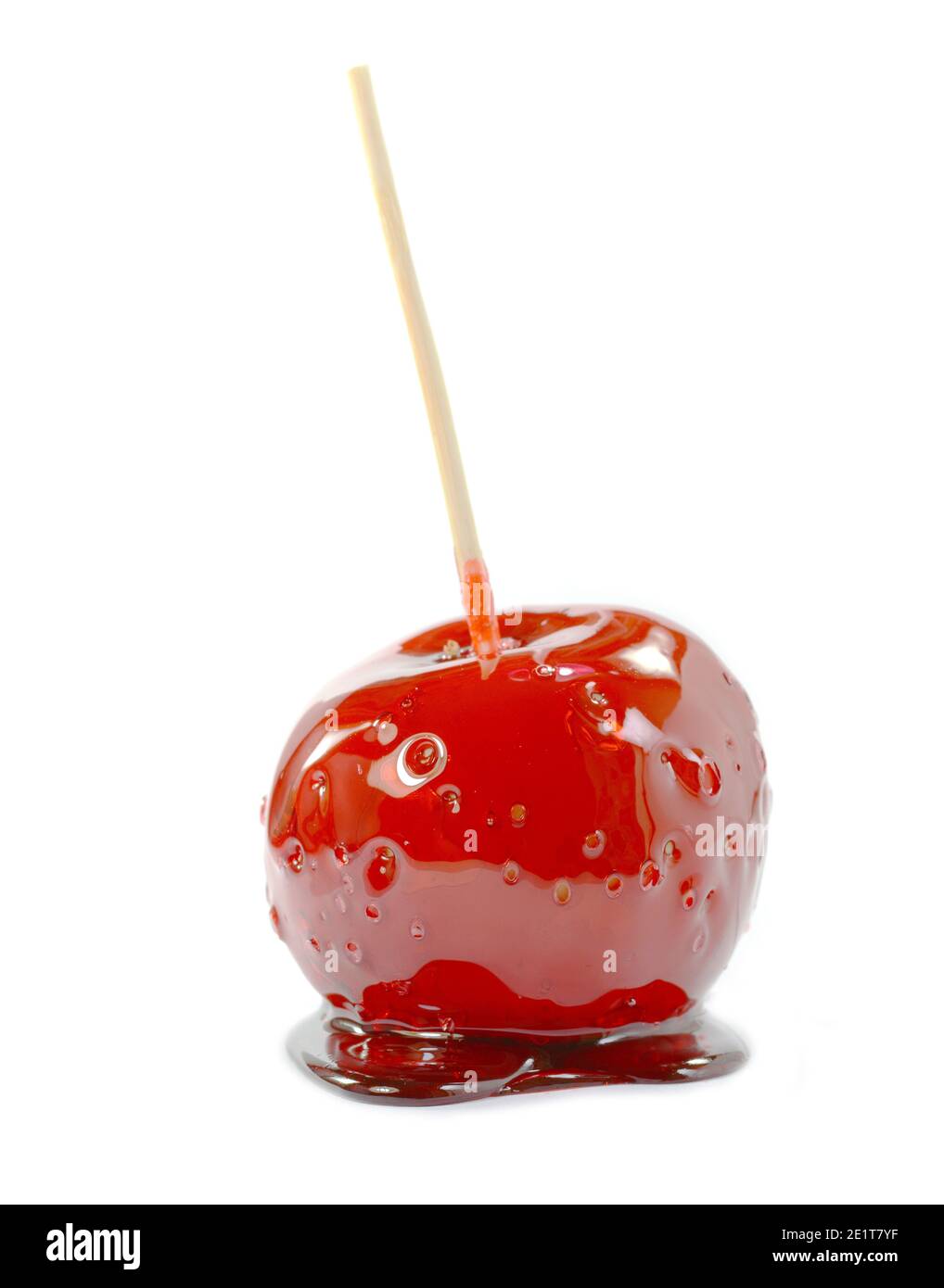 Toffee apple isolated on white background Stock Photo - Alamy