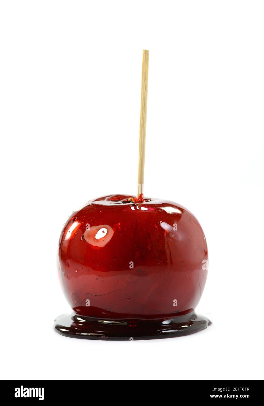 Toffee apple isolated on white background Stock Photo - Alamy