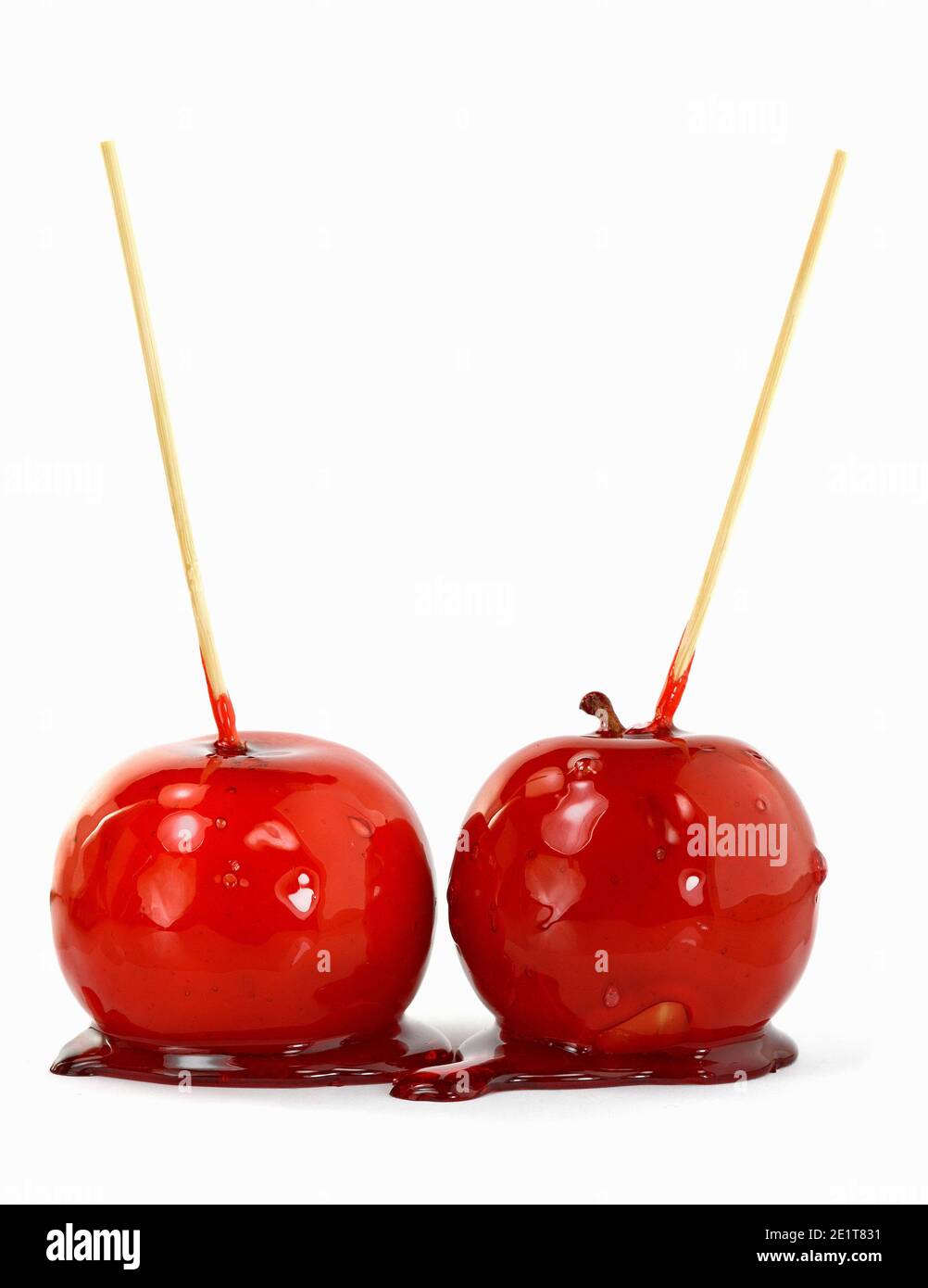 Toffee apple isolated on white background Stock Photo - Alamy