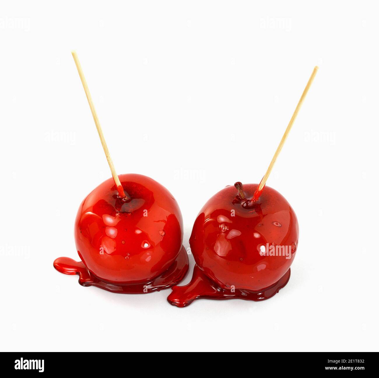 Toffee apple isolated on white background Stock Photo - Alamy