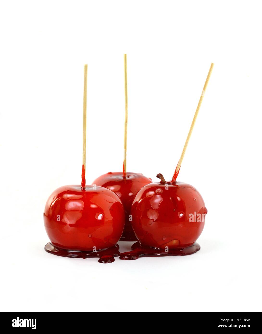 Toffee apple isolated on white background Stock Photo - Alamy