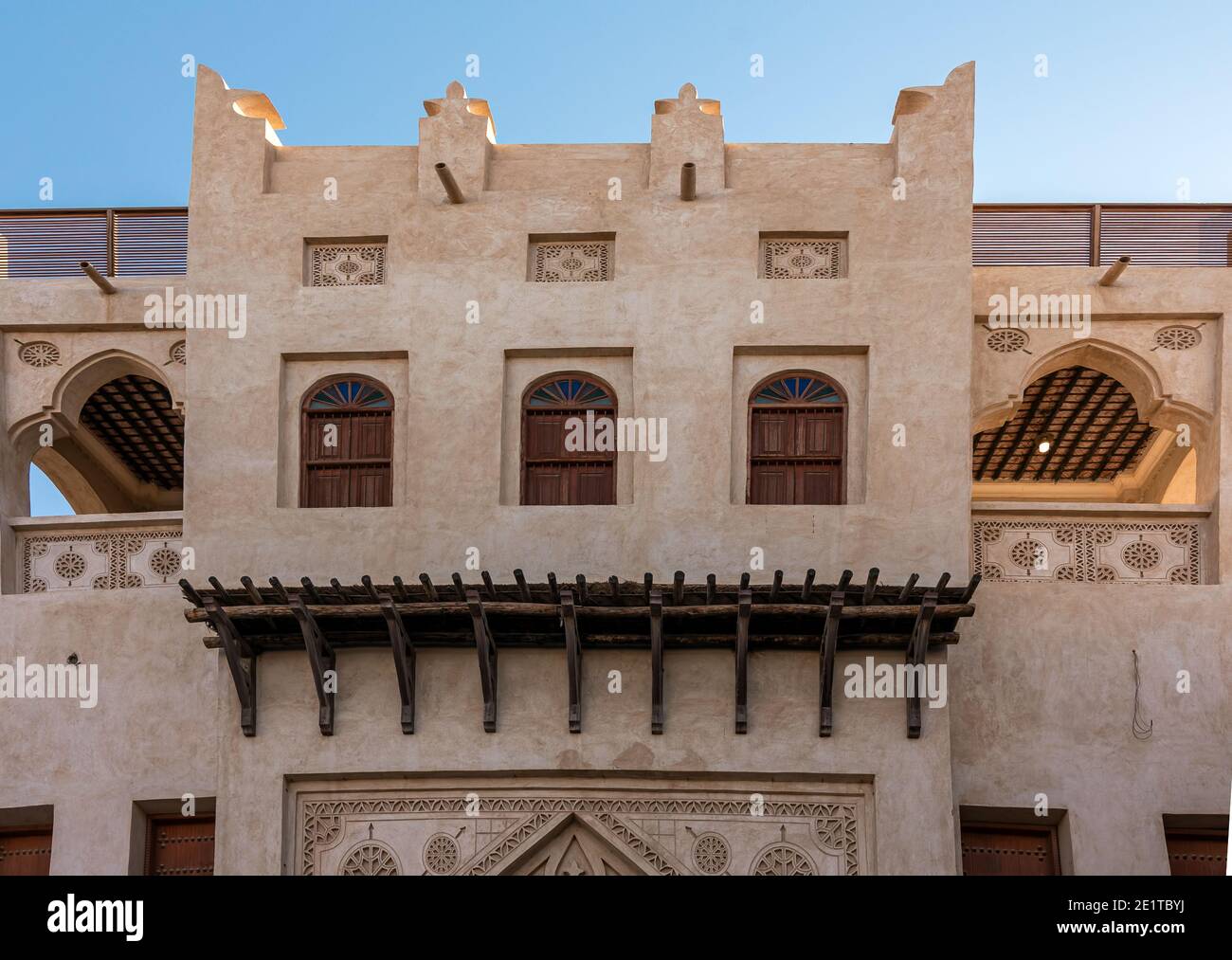 Saudi Arabian traditional windows in Al hasa souq market Saudi Arabia ...