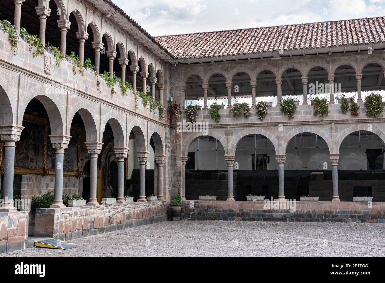 Temple of the Sun (Qorikancha) located in Cusco in the Peruvian Andes ...