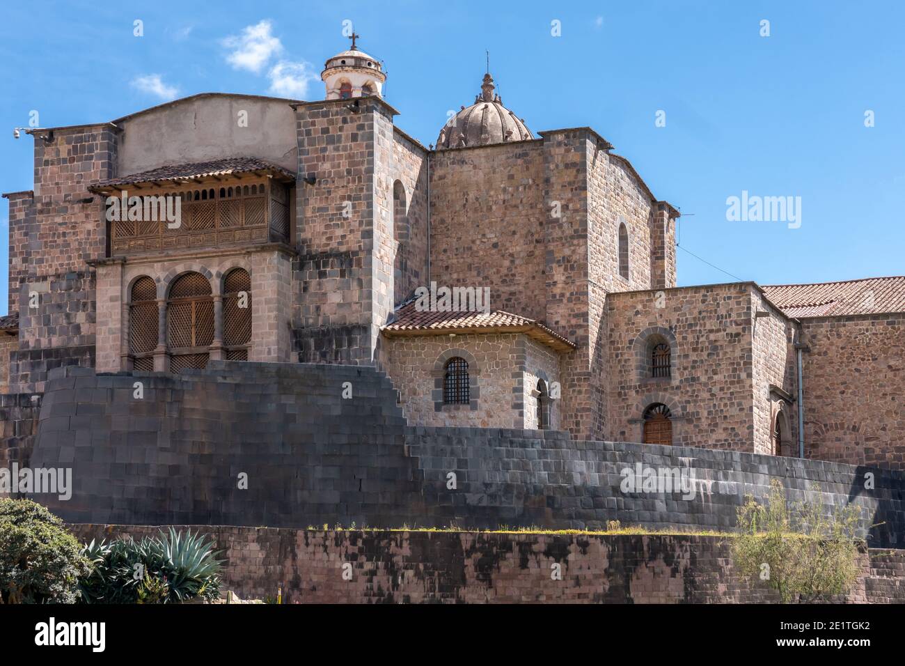 Temple of the Sun (Qorikancha) located in Cusco in the Peruvian Andes ...