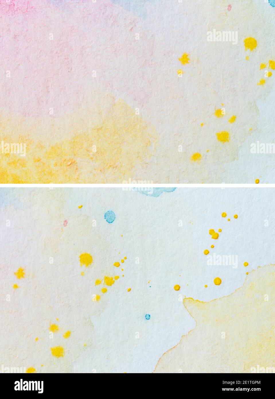 Close-up of two faded abstract watercolor gradient fill backgrounds ...