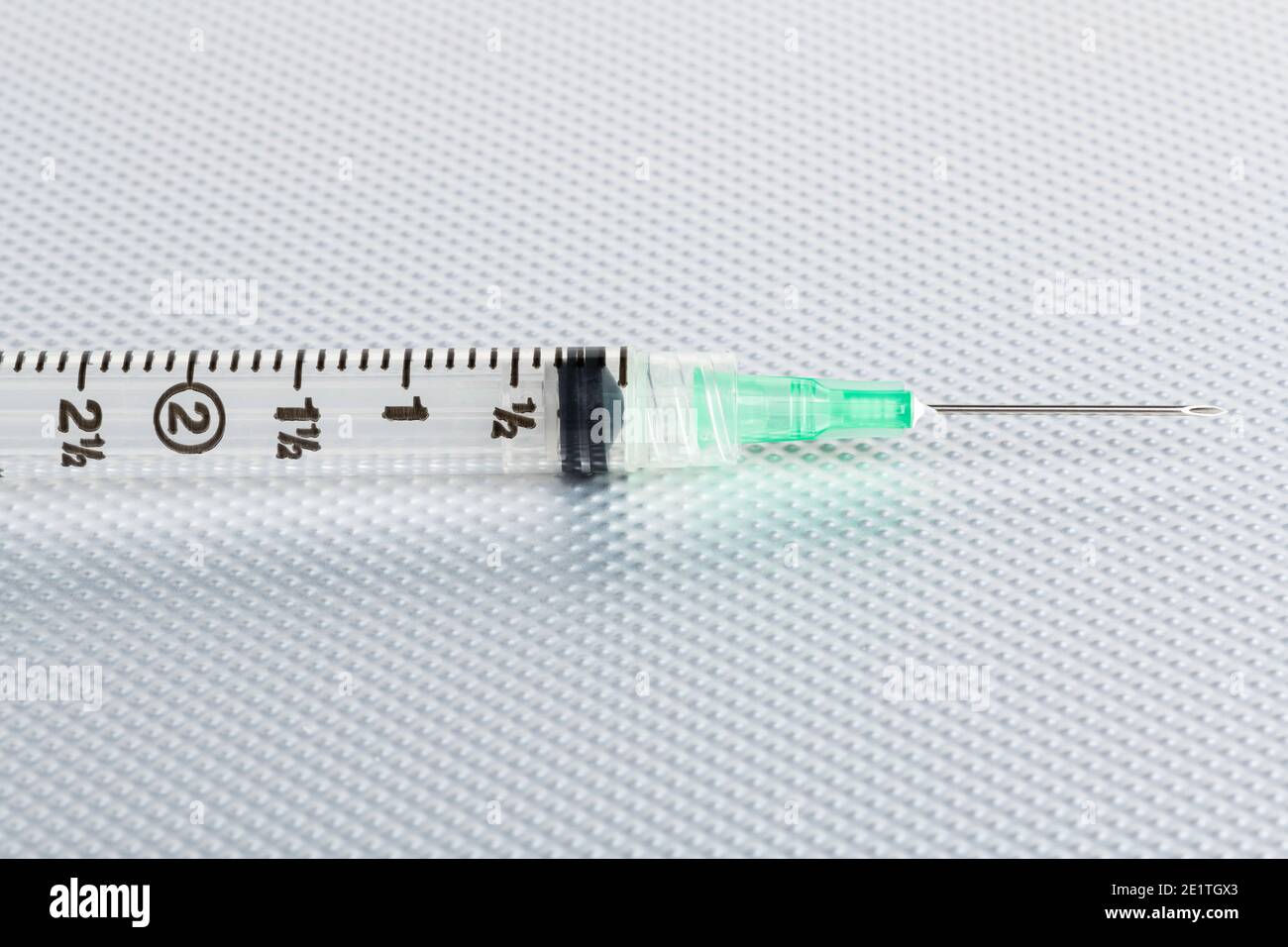 A close-up shot with selective focus of a hygienic single-use plastic ...