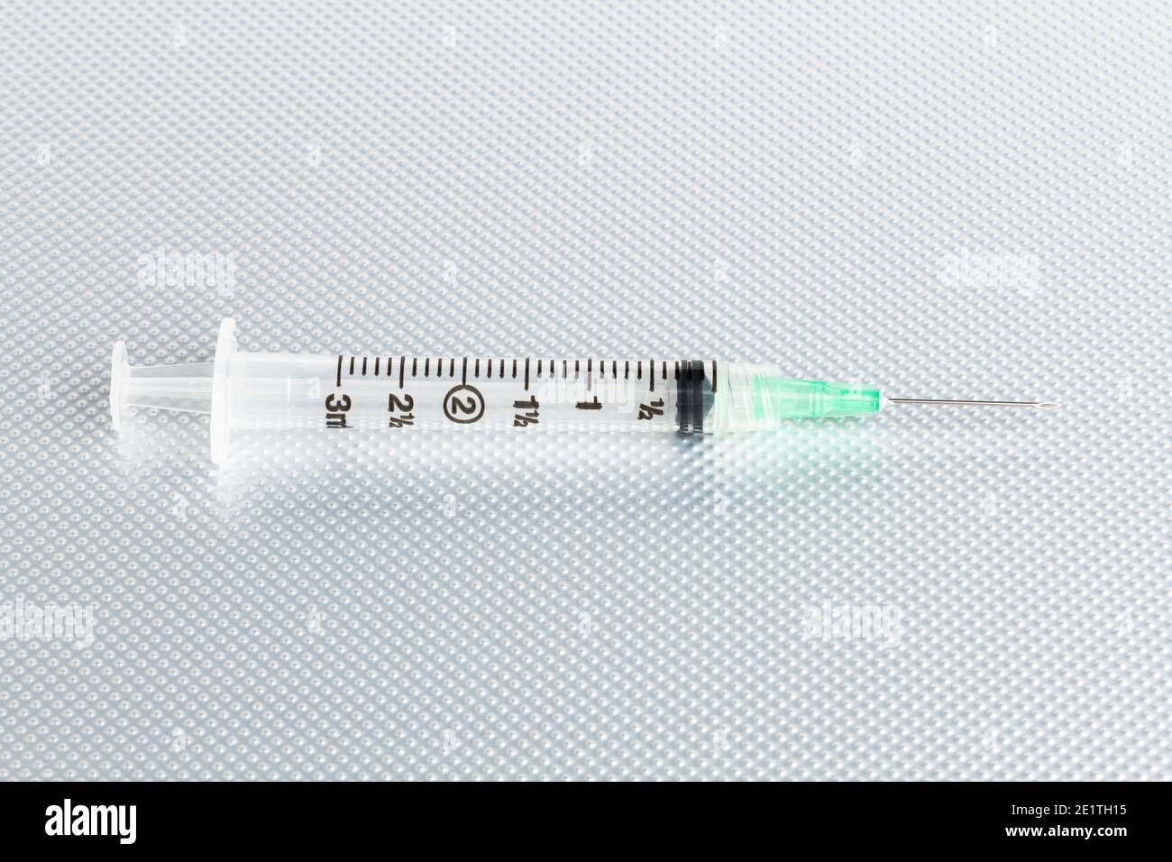 A close-up shot with selective focus of a hygienic single-use plastic ...