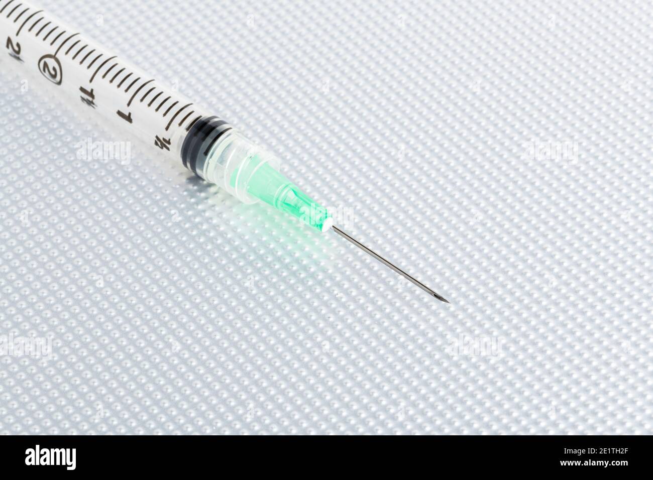 A close-up shot with selective focus of a hygienic single-use plastic ...