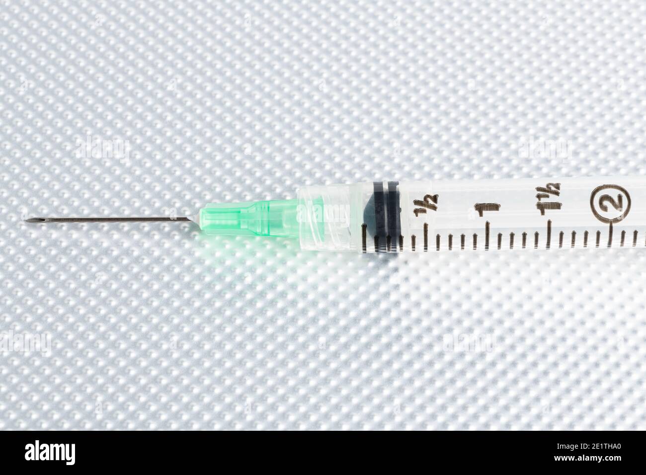 A close-up shot with selective focus of a hygienic single-use plastic ...