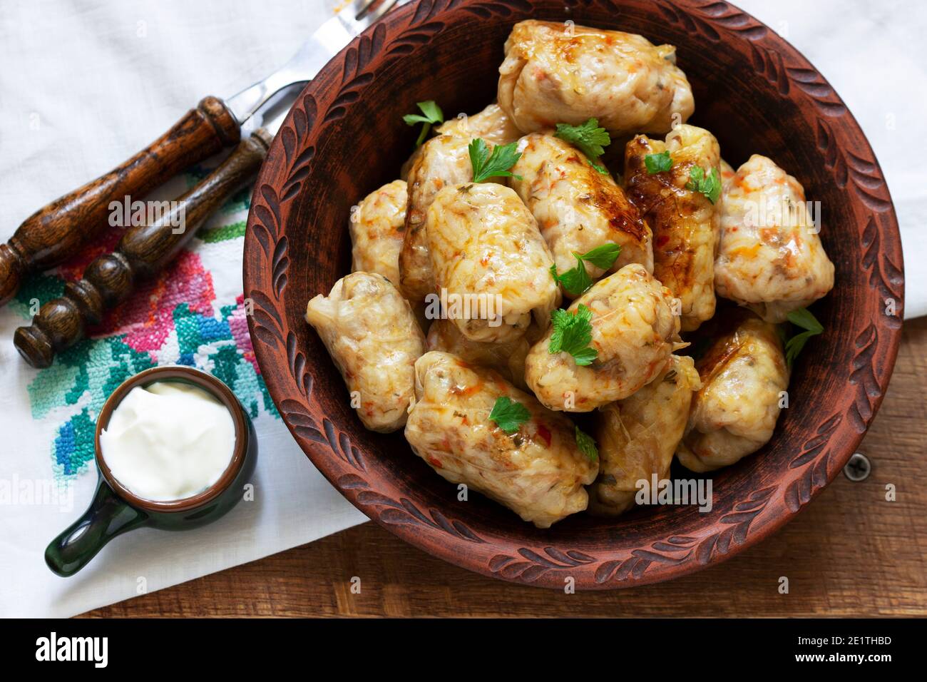 Cabbage rolls, a traditional dish of Moldovan and Romanian cuisine ...