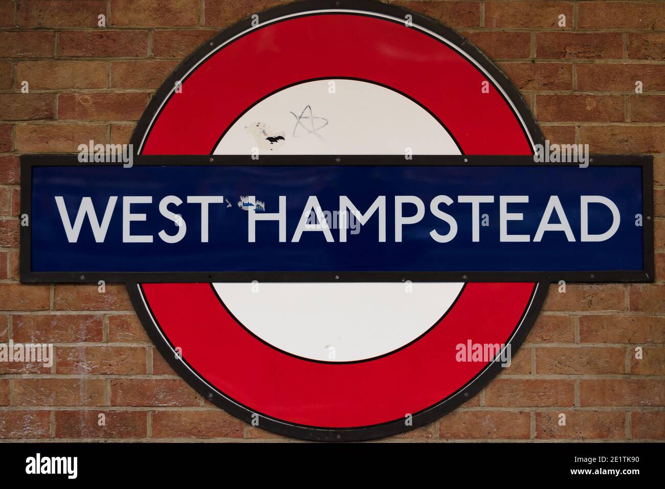 A sign for West Hampstead tube station in London, England, United ...