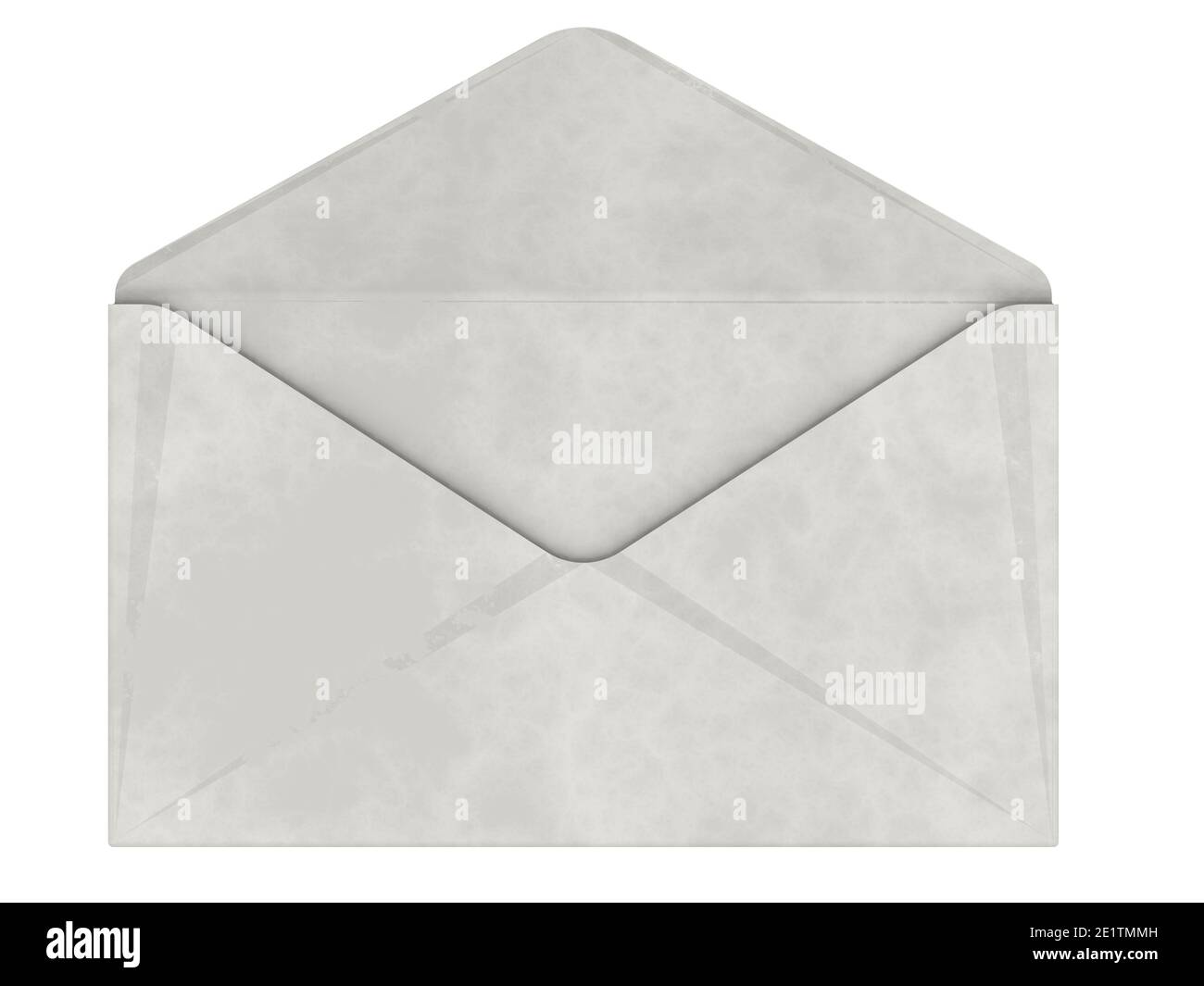 Open envelope. Open empty envelope isolated on white background. 3D ...
