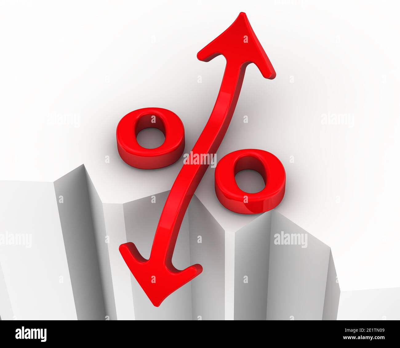 Interest rate changes. Symbol of interest rate changes is at the ...