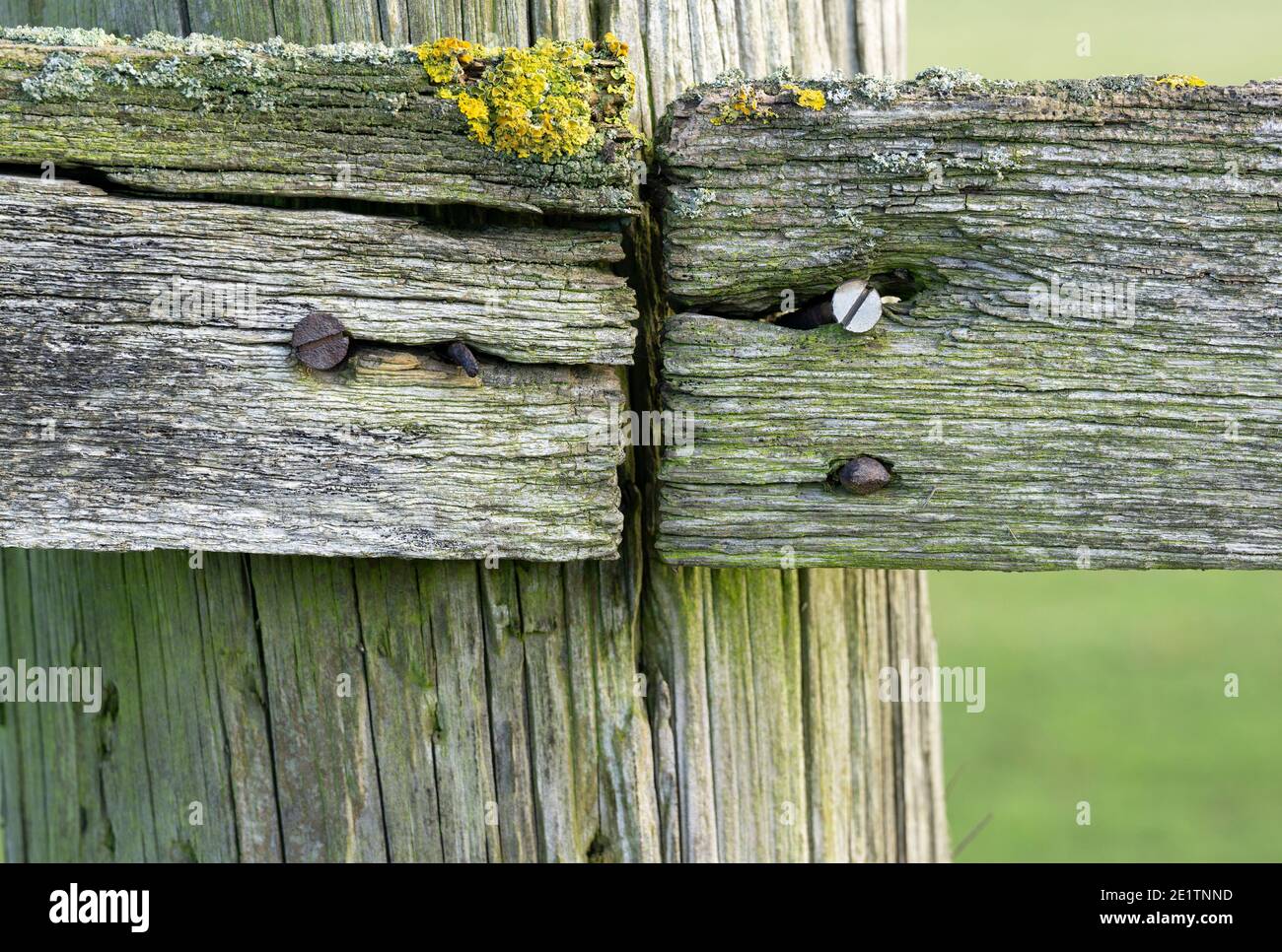 Old wooden farm fence example Stock Photo - Alamy