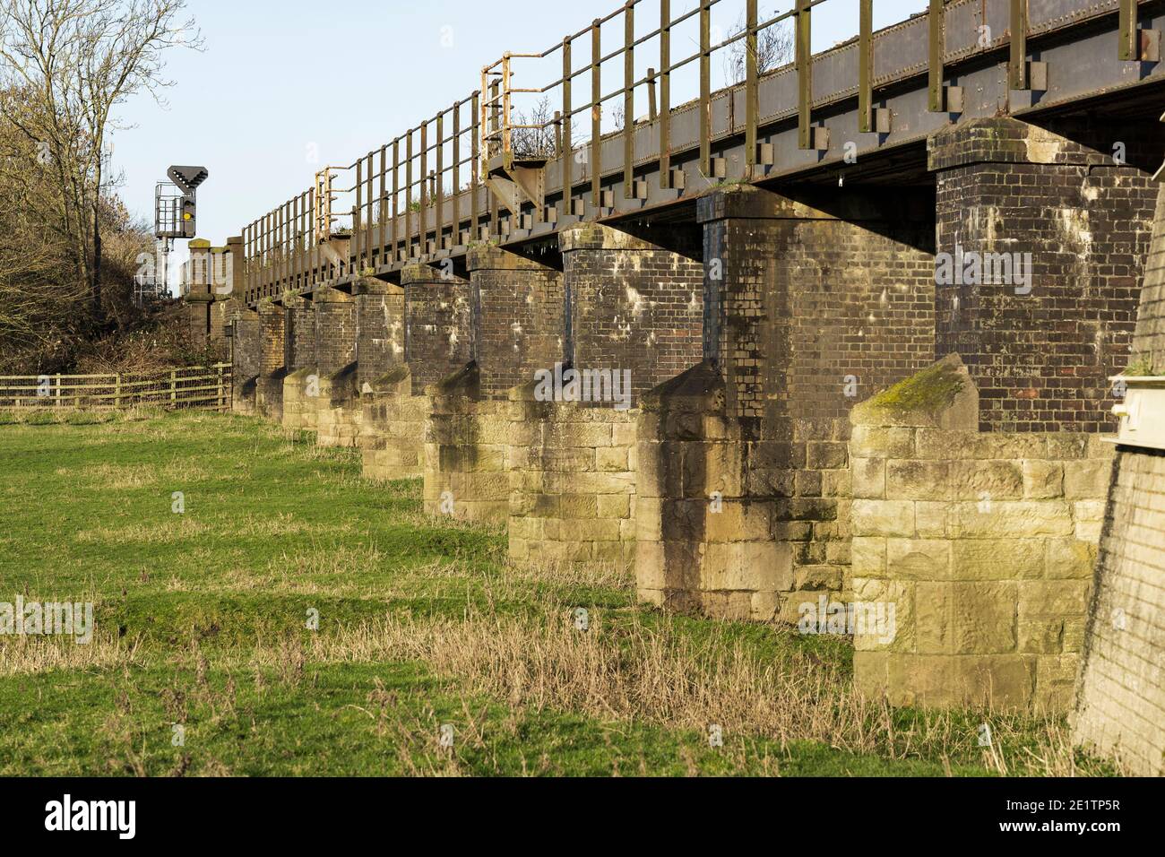 Old railroad viaduct bridge Stock Photo - Alamy