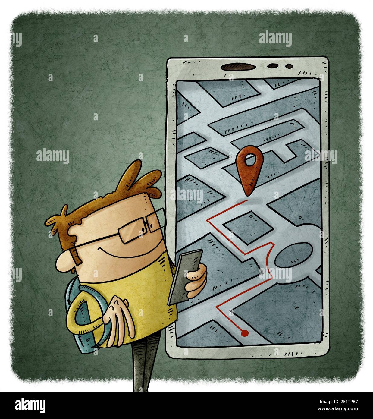 Looking at road map Cut Out Stock Images & Pictures - Alamy