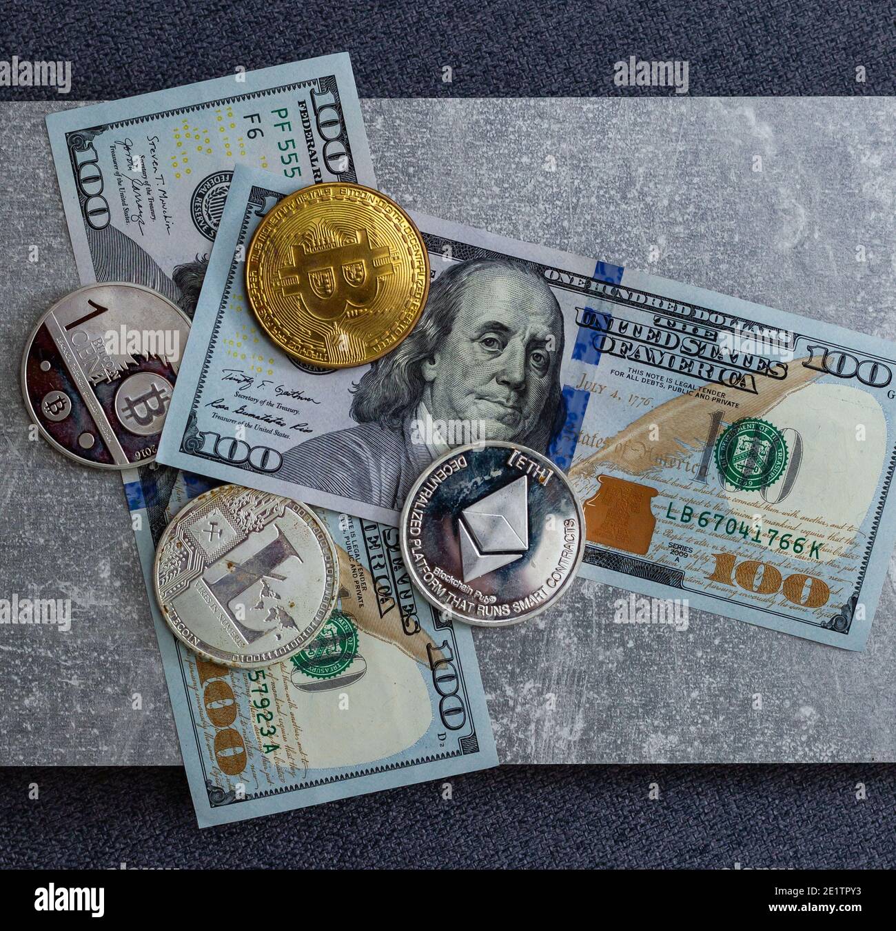 Bitcoin chart on virtual screen money concept.Gold bitcoins with graph ...