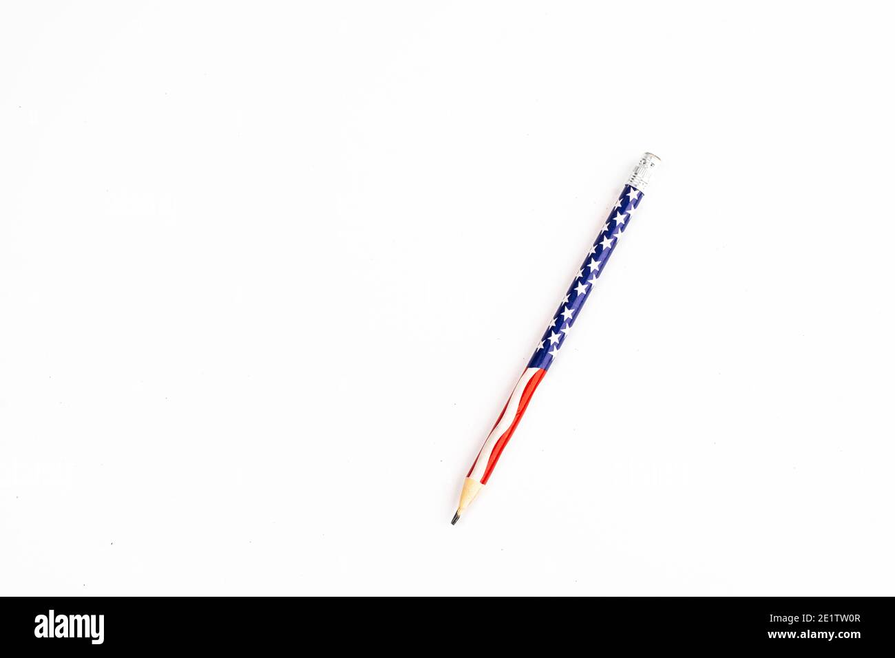 pencil on white background that writes personalized with the colors of ...
