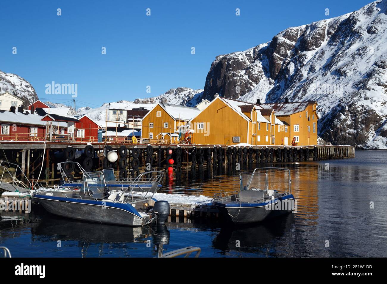 Nusfjord and traditional norwegian wooden house rorbu to stand on the ...