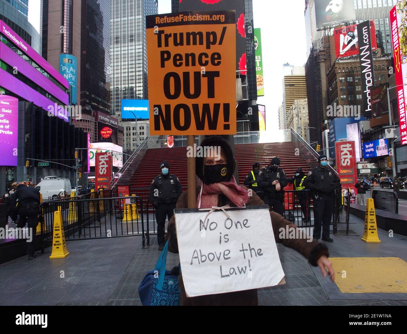 January 9, 2021, New York, New York, USA: New York City, Trump Pence ...