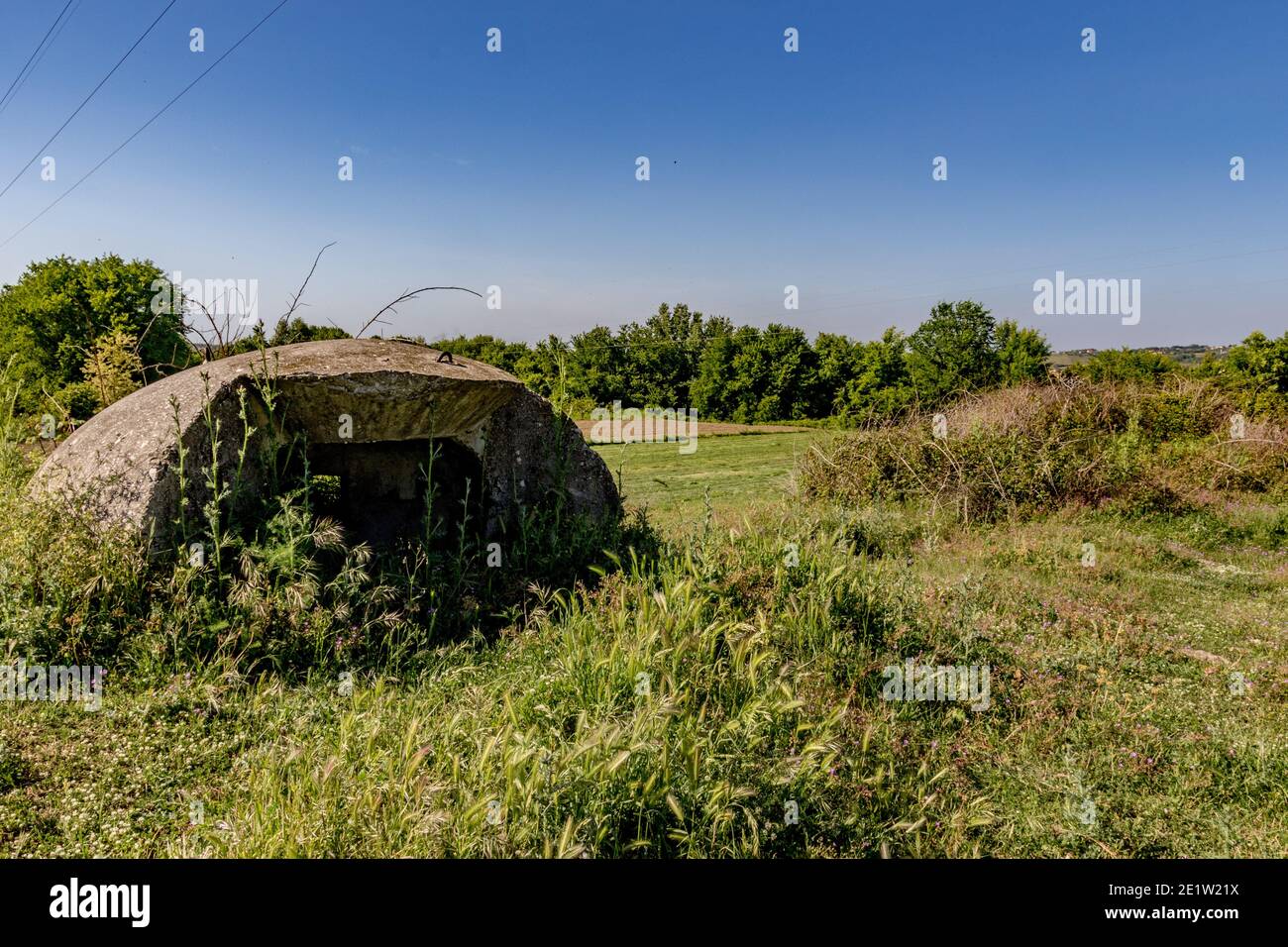 Abandoned bunkers in the Albanian countryside. Communist-era bunkers ...