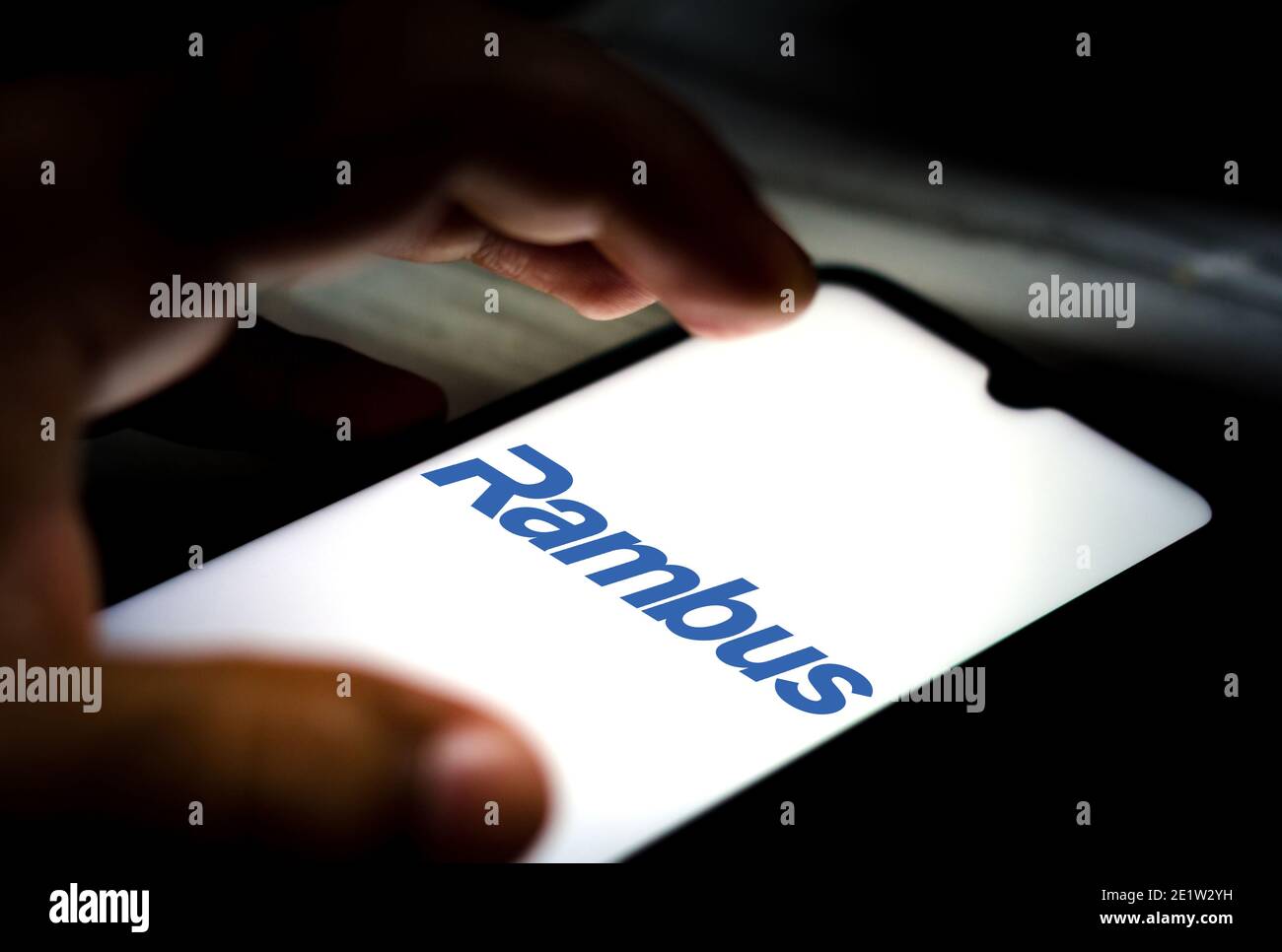 In this photo illustration the Rambus Incorporated logo seen displayed ...