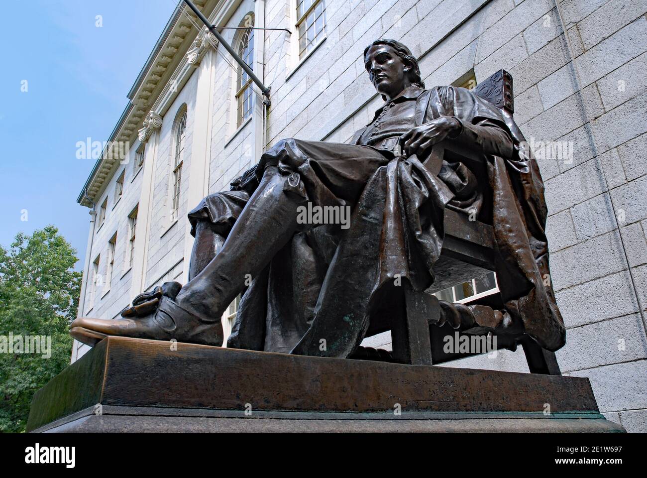 Boston, Massachusetts, USA - July 7, 2008: Statue of founder John ...