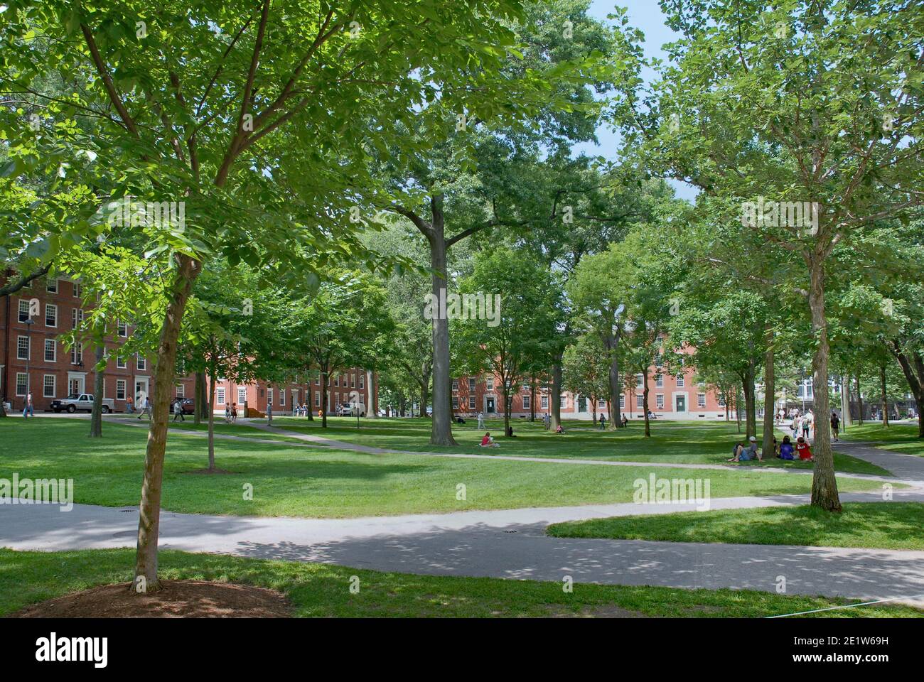 Harvard University, Harvard Yard courtyard Stock Photo - Alamy