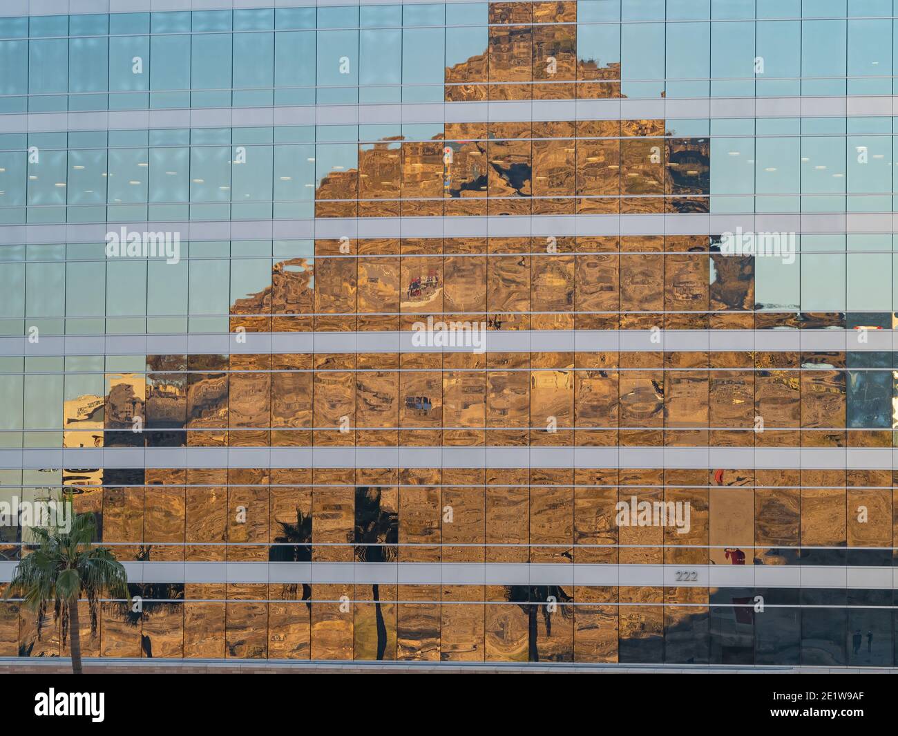 Beautiful reflection on a modern glass building at Tempe, Arizona Stock ...