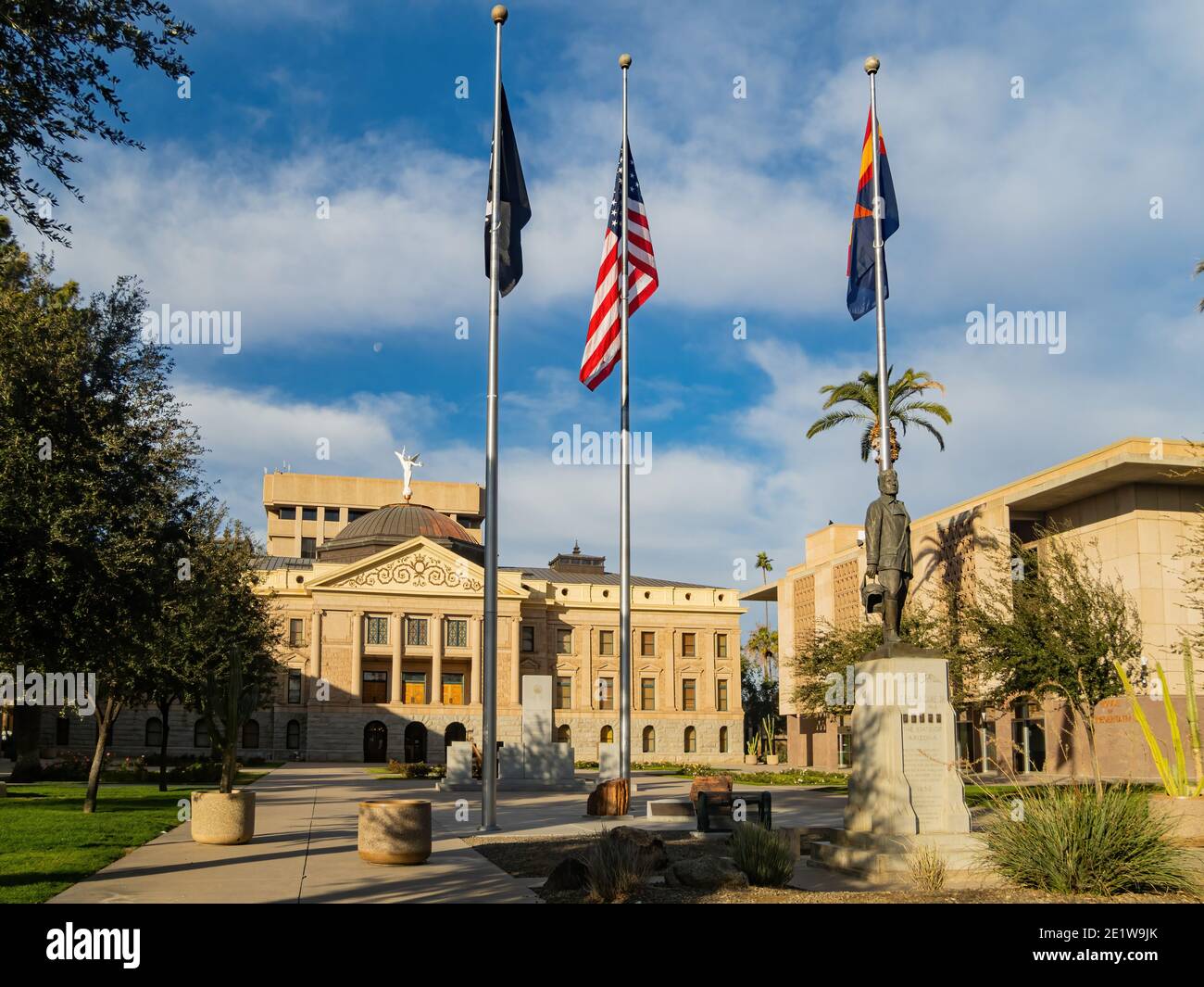 Exterior view of the Arizona State Capitol and Memorial Lt. Frank Luke ...