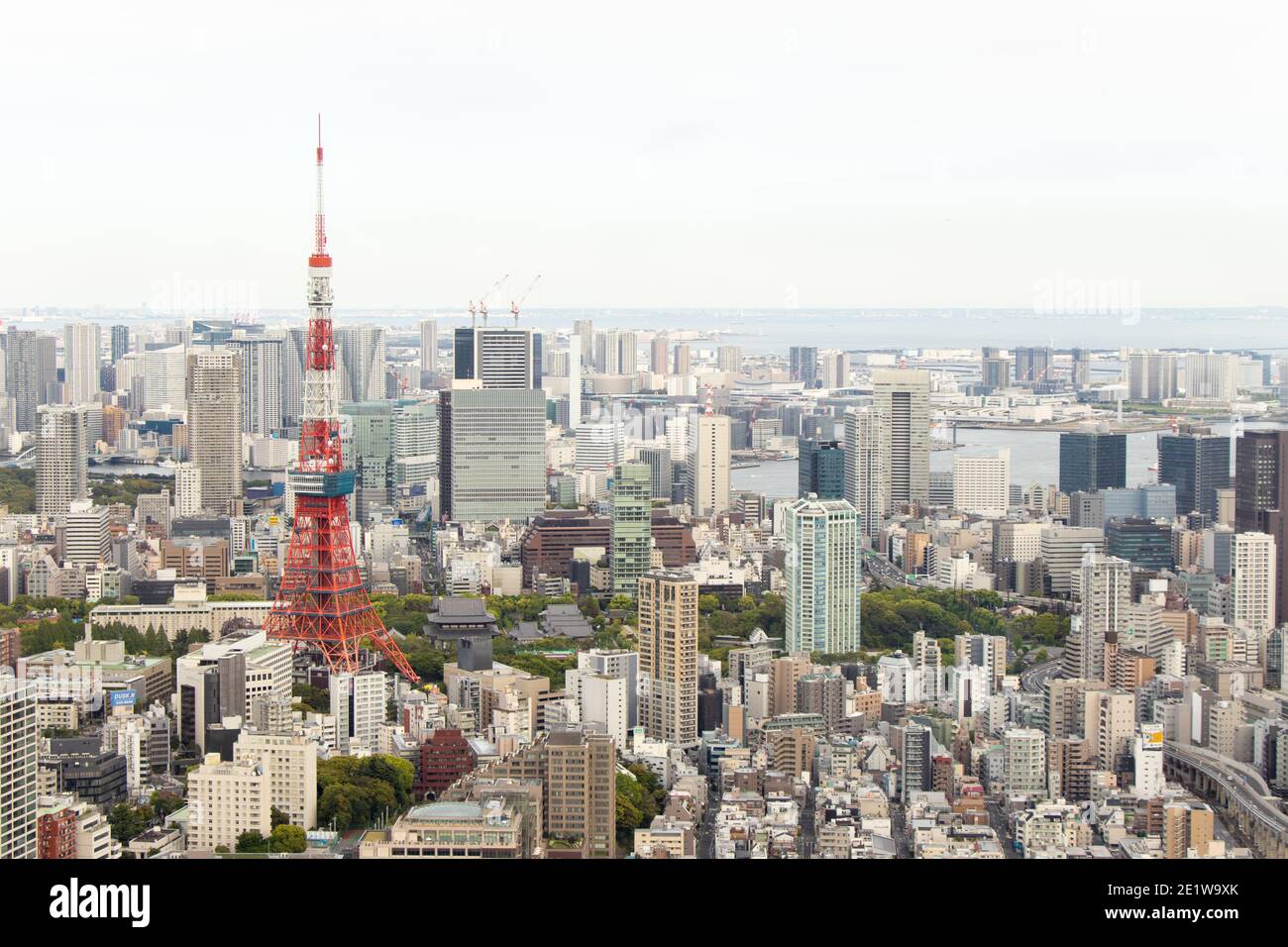 Tokyo, Japan Apr 28, 2019 : Tokyo tower that locate around with many ...