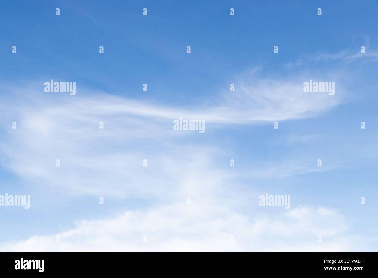 Clear blue color sky with white cloud background Stock Photo - Alamy