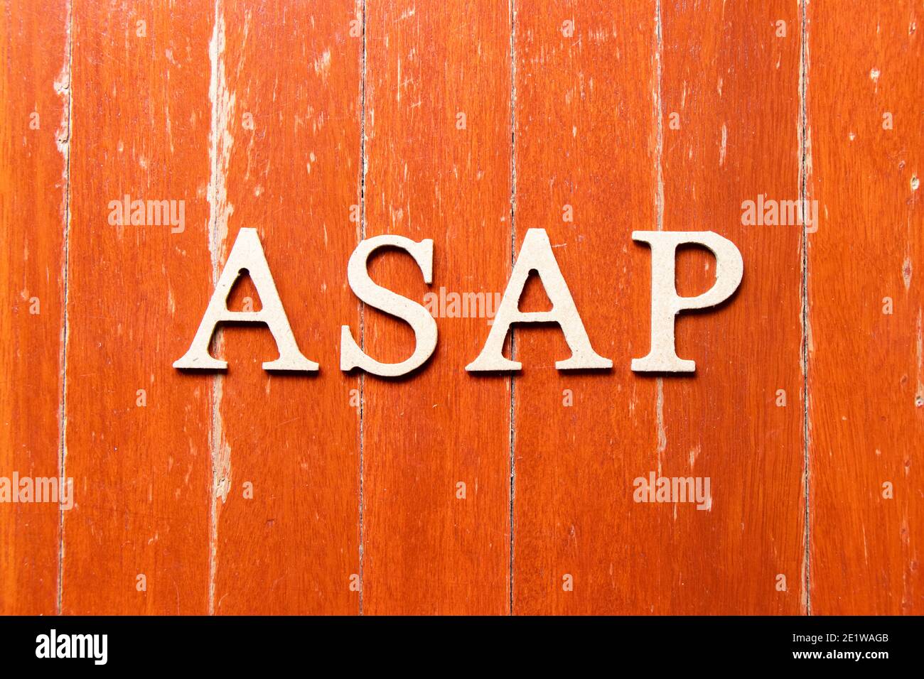 Alphabet letter in word ASAP (Abbreviation of as soon as possible) on ...