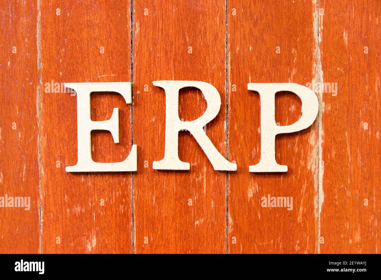 Alphabet letter in word ERP (abbreviation of Enterprise Resource ...