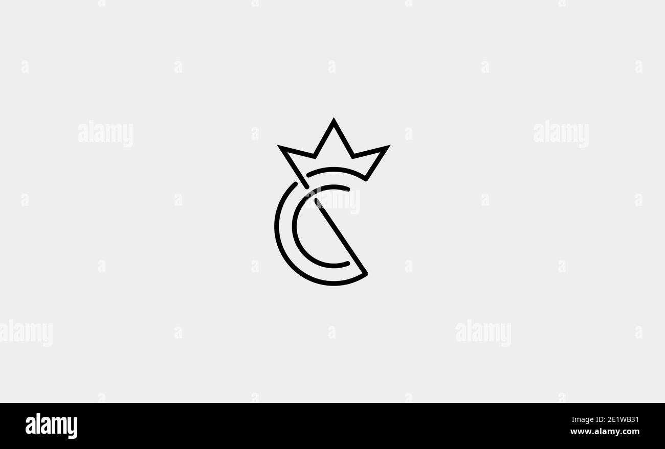 C King Royal Logo Design Vector illustration Stock Photo - Alamy
