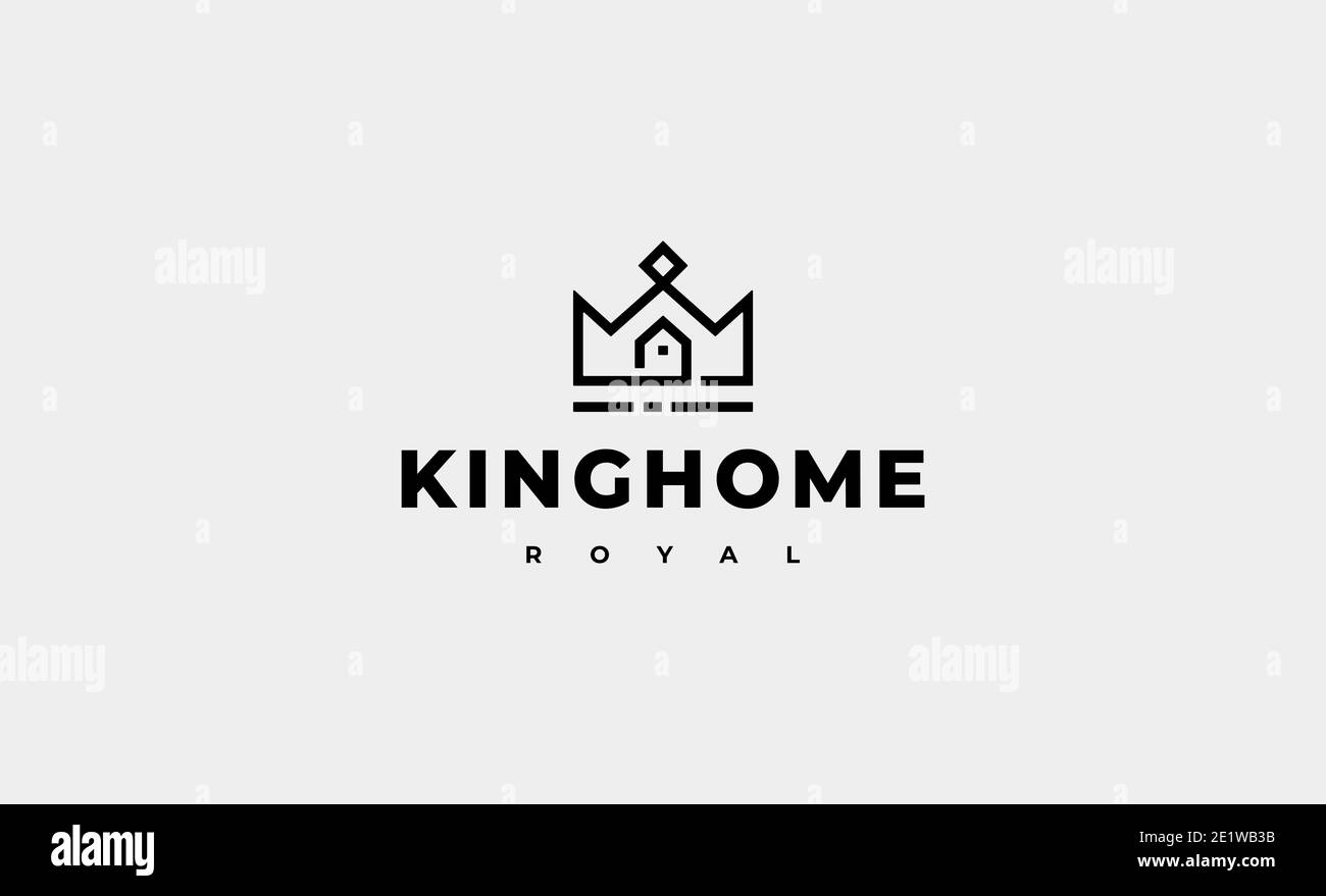 Home King Royal logo Design Vector illustration Stock Photo - Alamy
