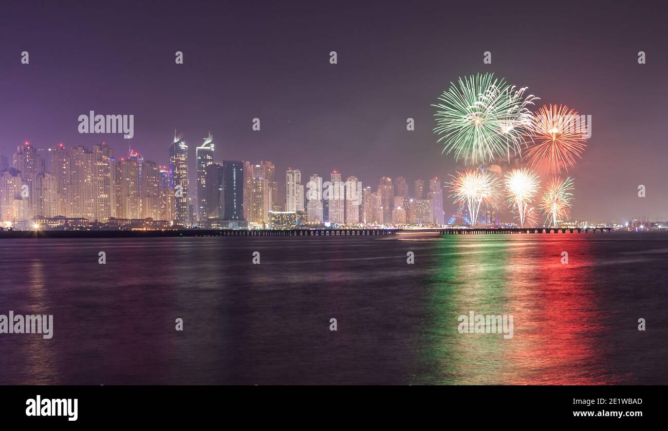 United Arab Emirates, Dubai, December 2nd 2016, view of Dubai Marina ...