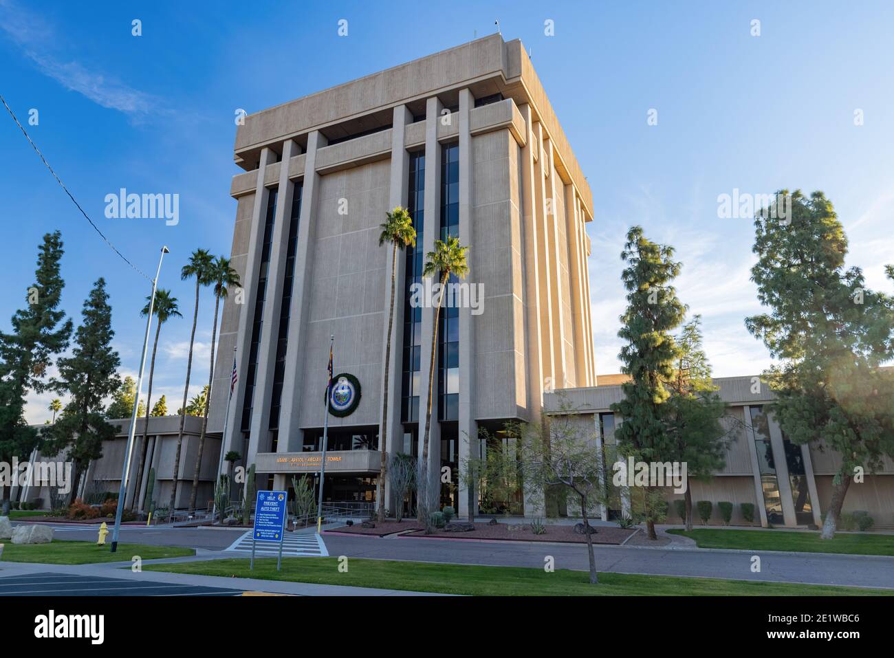 Phoneix, JAN 3, 2021 - Exterior view of the famous State Capitol ...