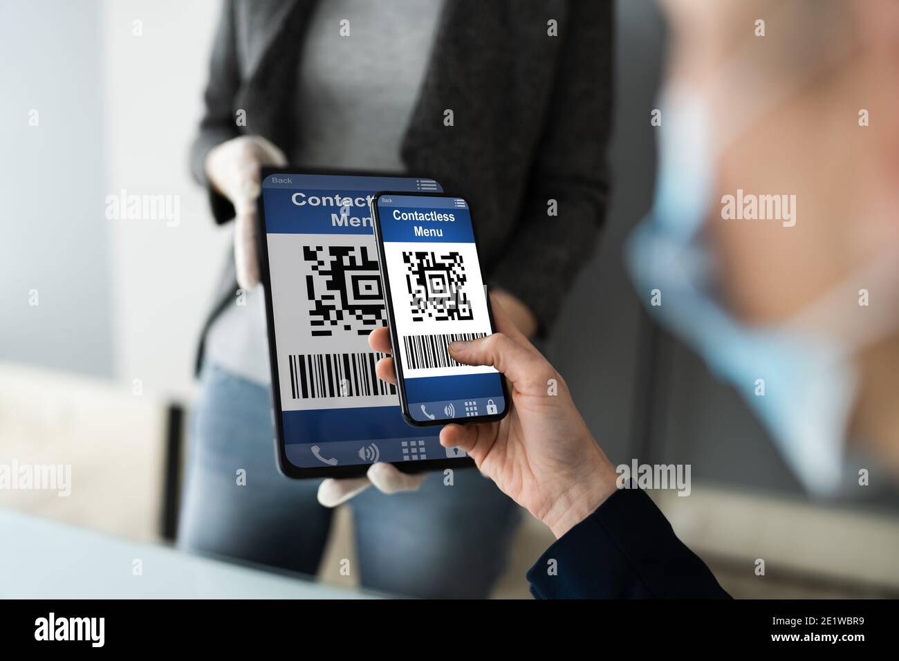 Menu qr barcode hi-res stock photography and images - Alamy