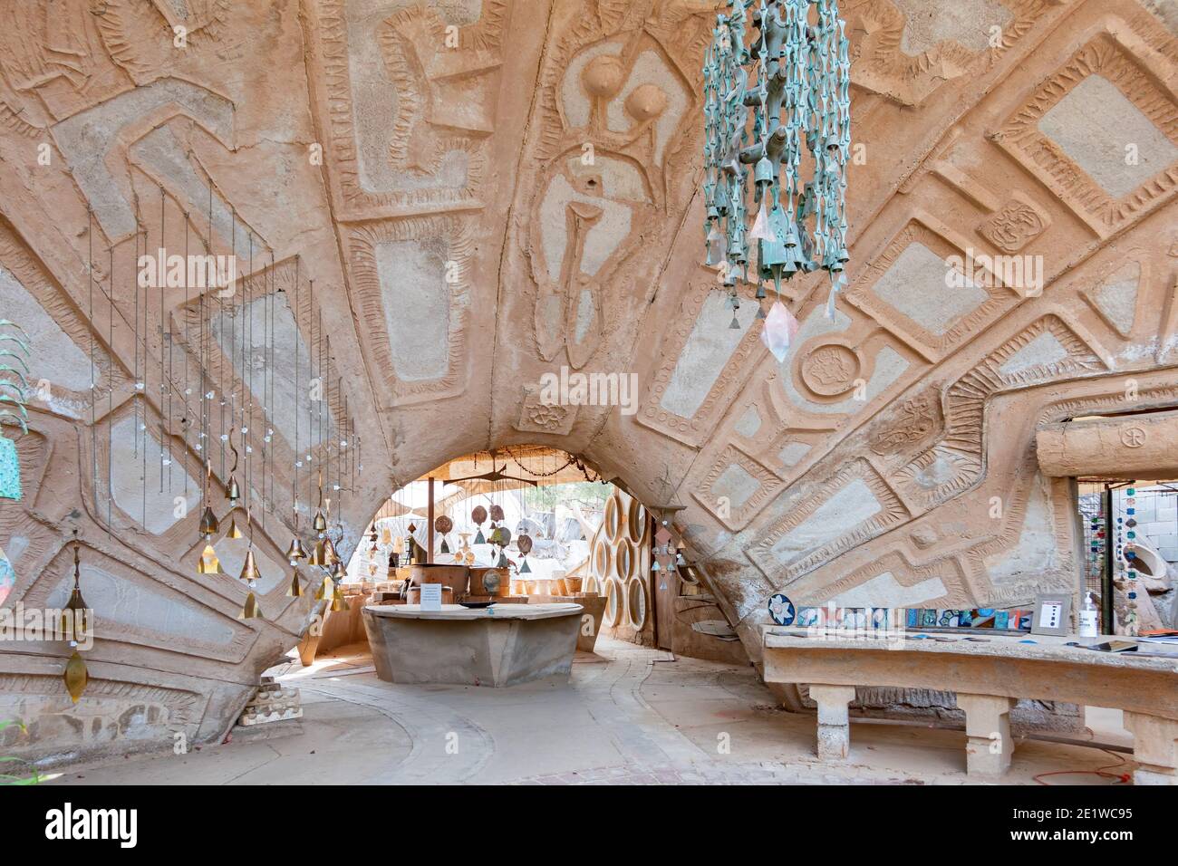 Phoneix, JAN 2, 2021 - Sunny view of the Cosanti Originals Stock Photo ...