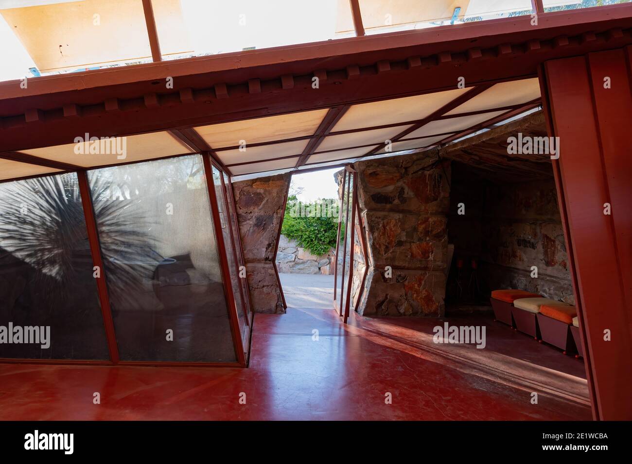 Phoneix, JAN 2, 2021 - Interior view of the famous Taliesin West World ...