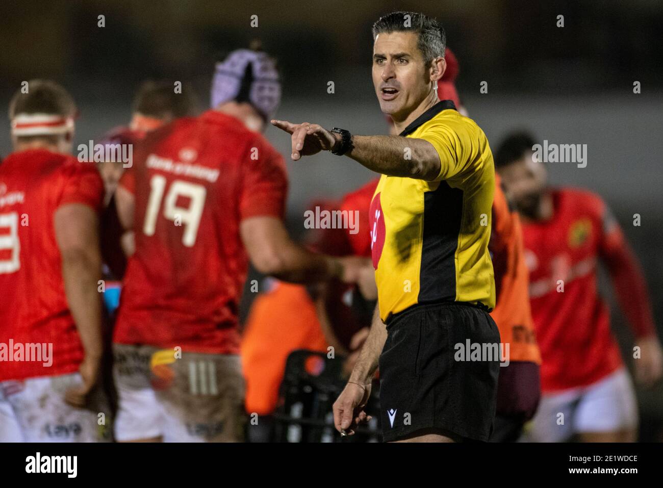 Galway, Ireland. 09th Jan, 2021. Referee Frank Murphy during the ...