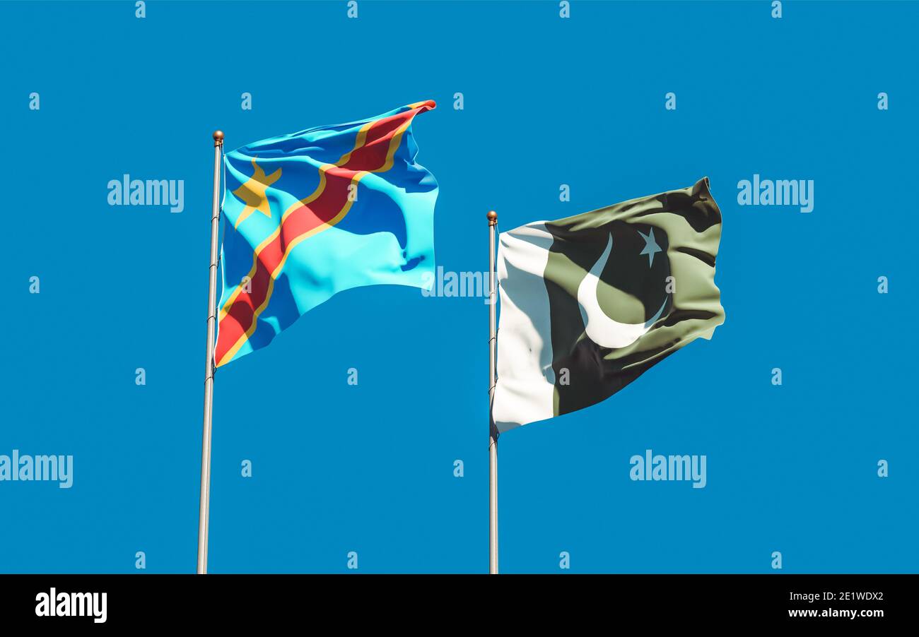 Flags of Pakistan and DR Congo Stock Photo - Alamy