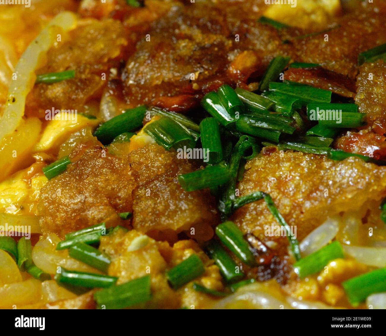 Traditional Filipino dish consisting of thin rice noodles doused with ...