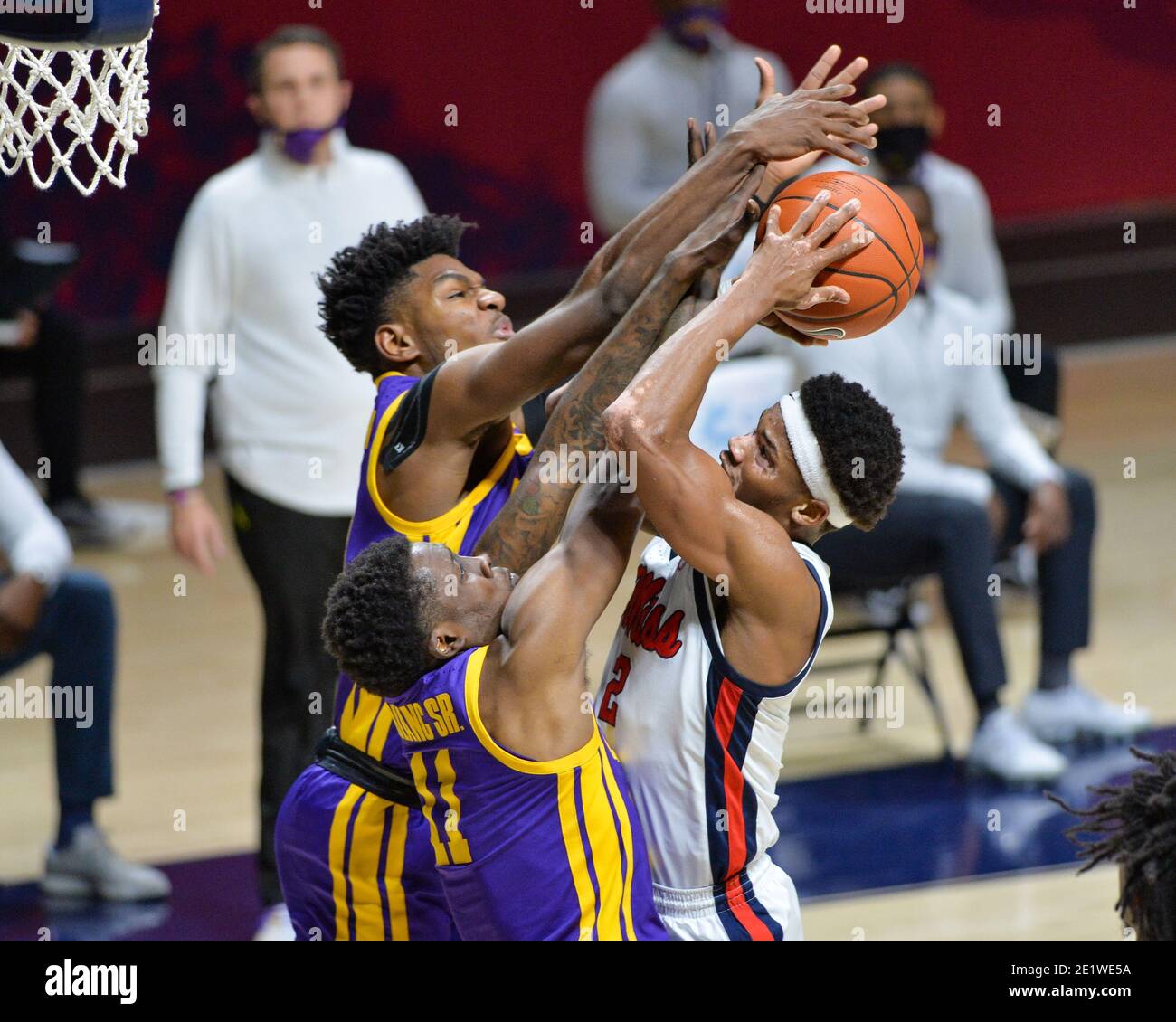 January 09, 2021: LSU forward, Mwani WIlkinson (0), and LSU forward ...