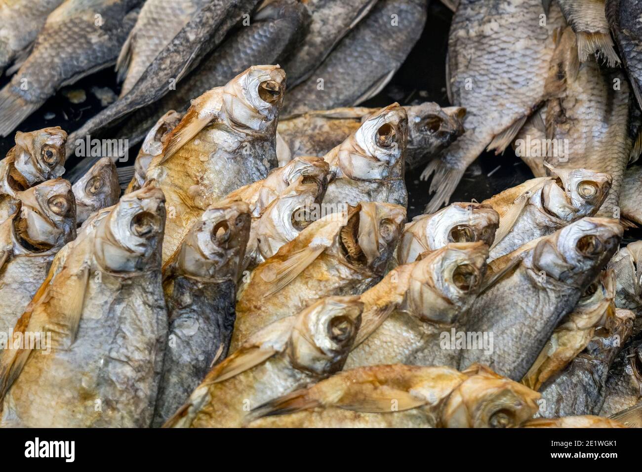 dried fish close-up. dry fish in the store Stock Photo - Alamy