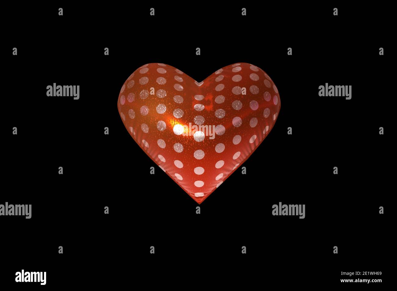3d rendering , 3d rendering , Spotted Doodle hearts Stock Photo - Alamy