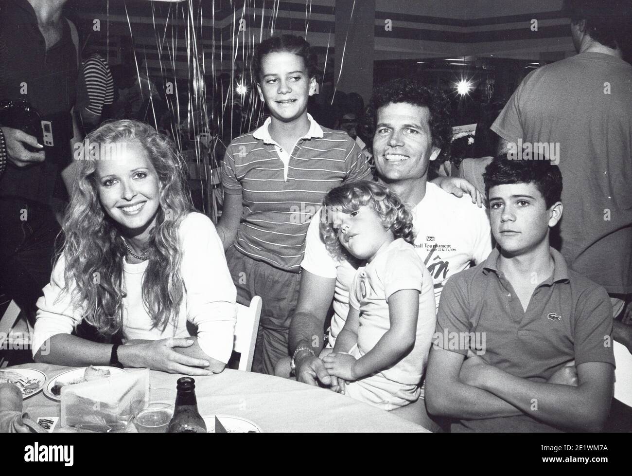 PAT WAYNE wtih Marsha Wolf and his children Melanie (13) , Anthony (4 ...