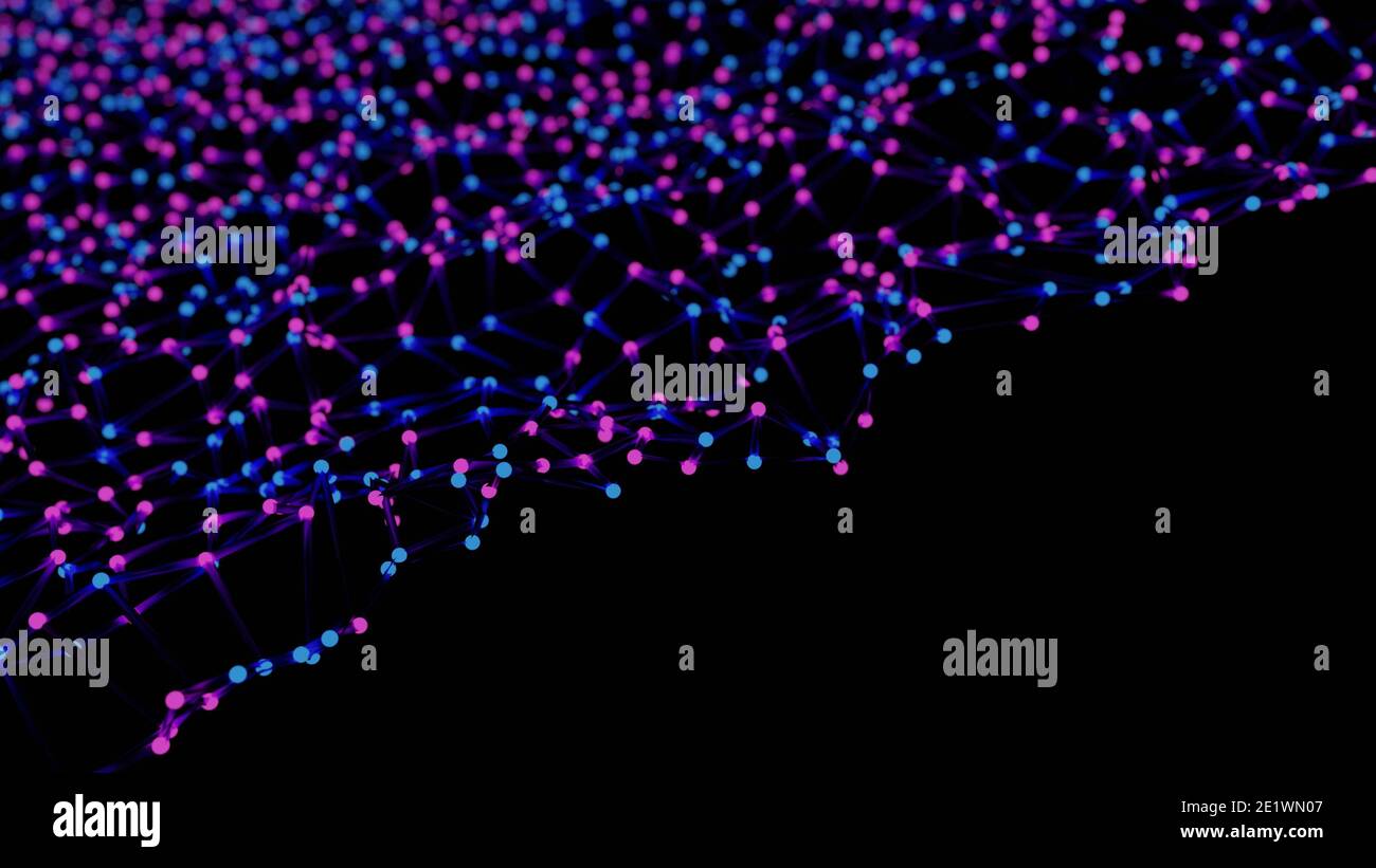 Digital plexus wave triangulation shapes, Abstract Polygon background computer networks ...