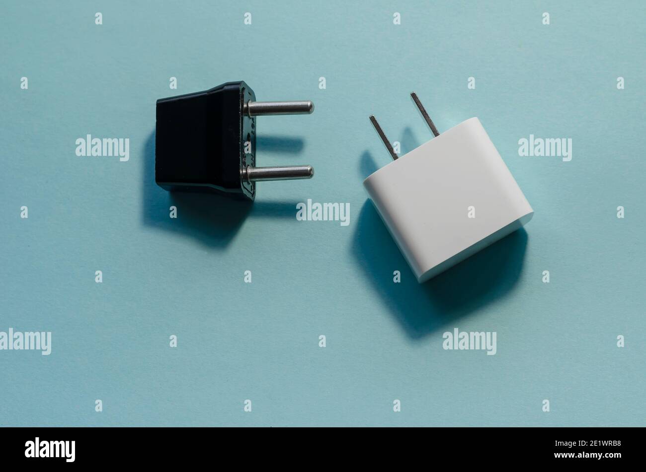 Black and white interchangeable DC and AC plugs. Wall adapters for USA ...